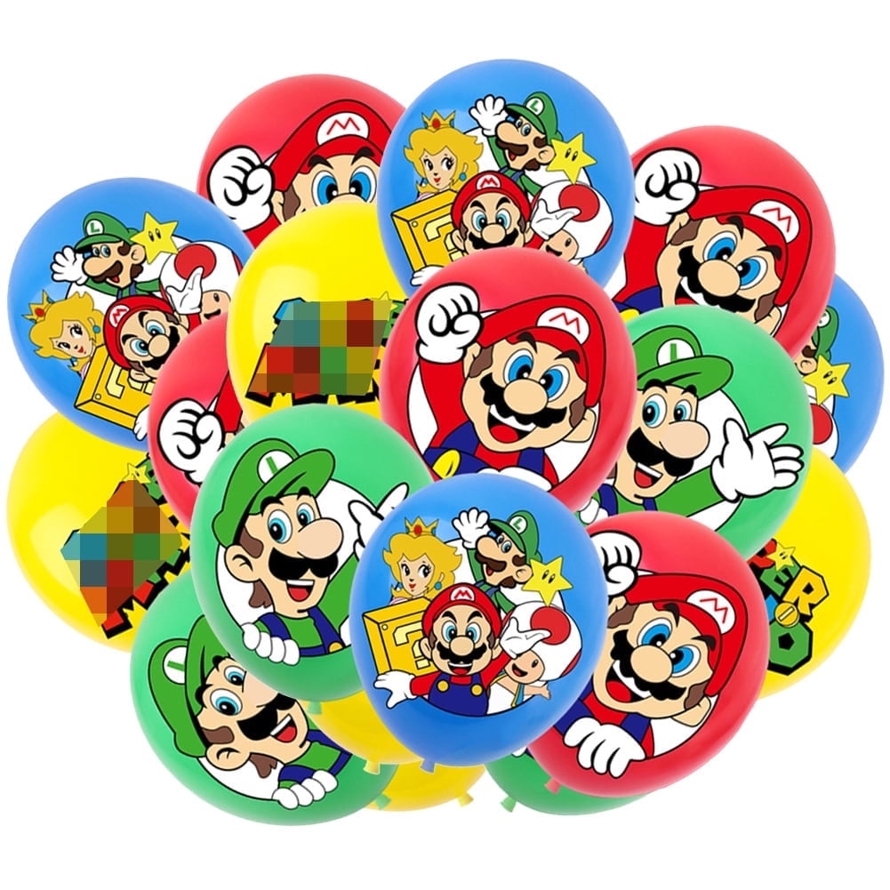 32PCS Mario Balloon Game theme Latex Birthday Party Balloon Superhero ...