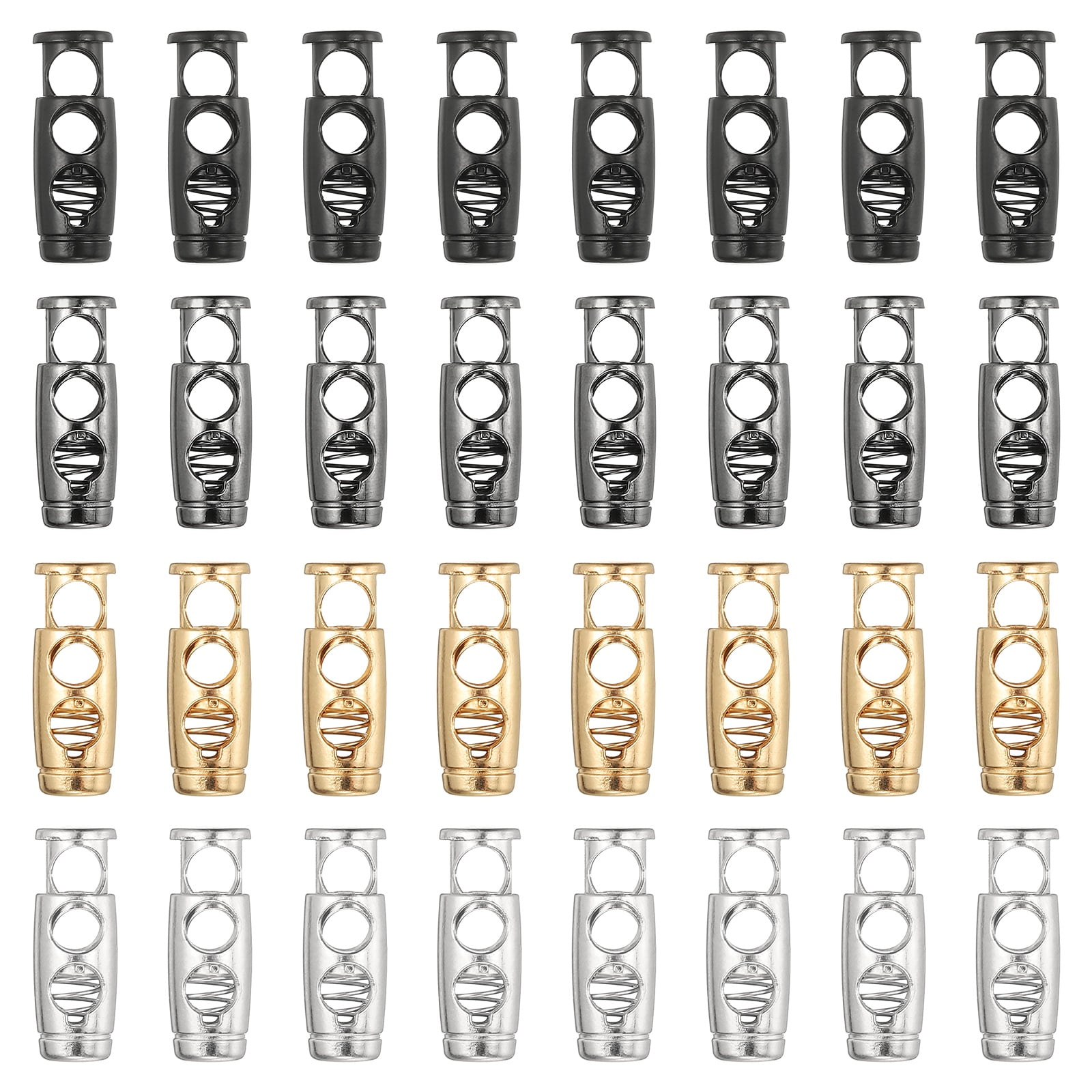 32PCS Metal Cord Locks for Drawstrings, Spring Cord Lock Toggles ...