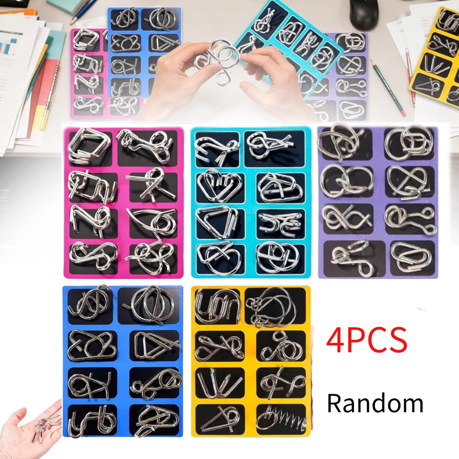 32PCS Metal Montessori Puzzle Solving, Ring Disentanglement Set, Metal ...