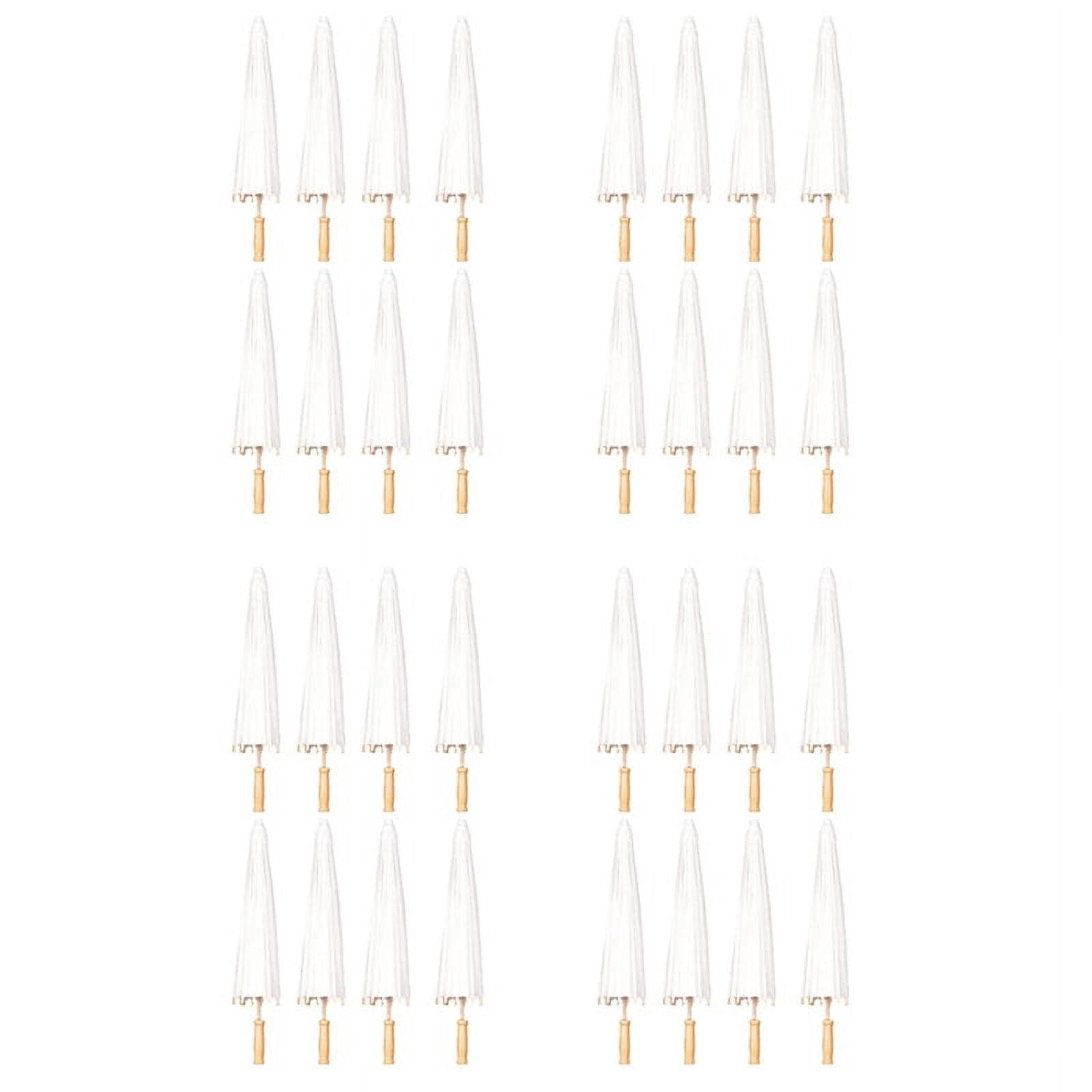 32PCS Paper Parasol Wedding Umbrella Favor 60cm Bamboo Umbrellas for ...