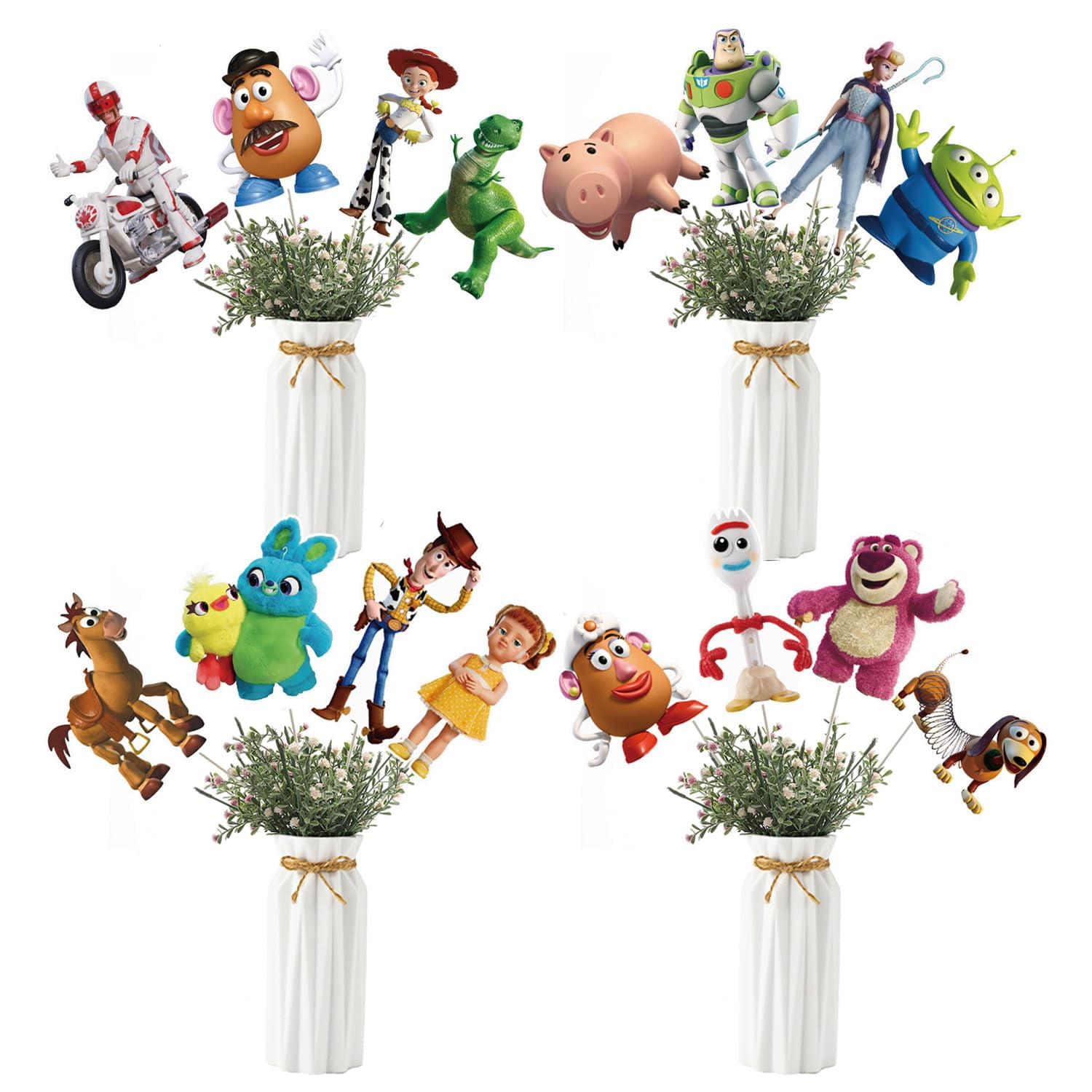 32PCS Toy Inspired Party Decorations,Centerpieces Decorations Stick ...