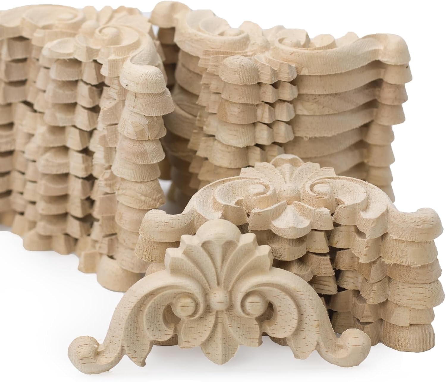 32PCS Wood Appliques and Onlays Wood Appliques for Furniture Decorative ...