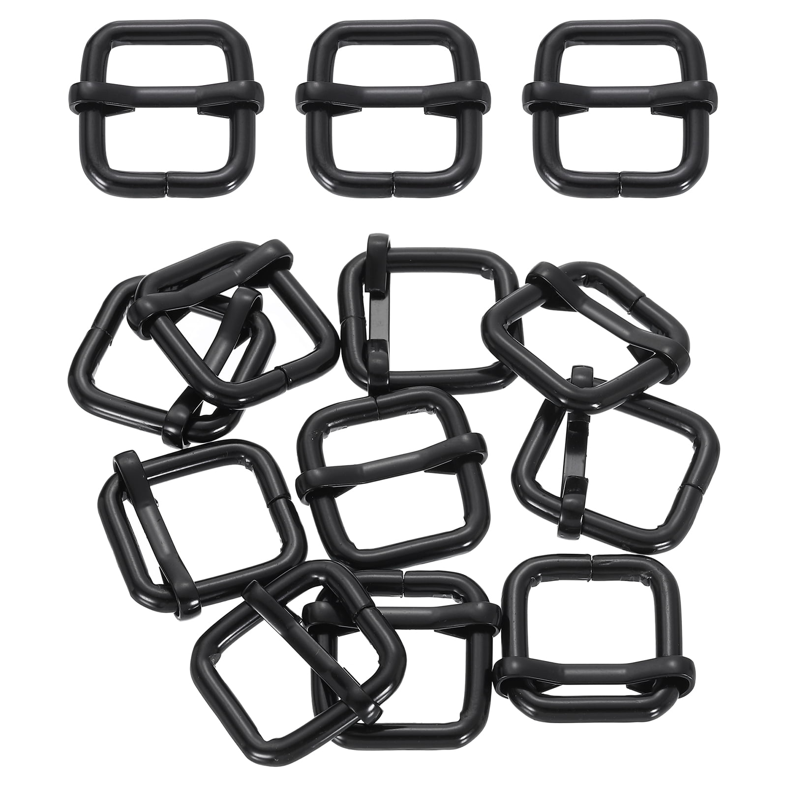 32Pack Roller Buckle, 5/8"(15mm)Tri-Glides Slide Buckles, Black, 26mm ...