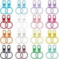 32Pcs 16 Colors Baking Paint Zinc Alloy with Iron Swivel Snap Clasps ...