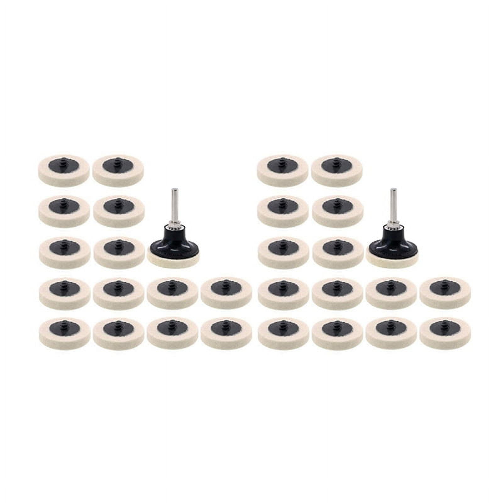 32Pcs 2 Inch Fabric Disc Polishing Buffing Pads Wheels Disc Holder with ...