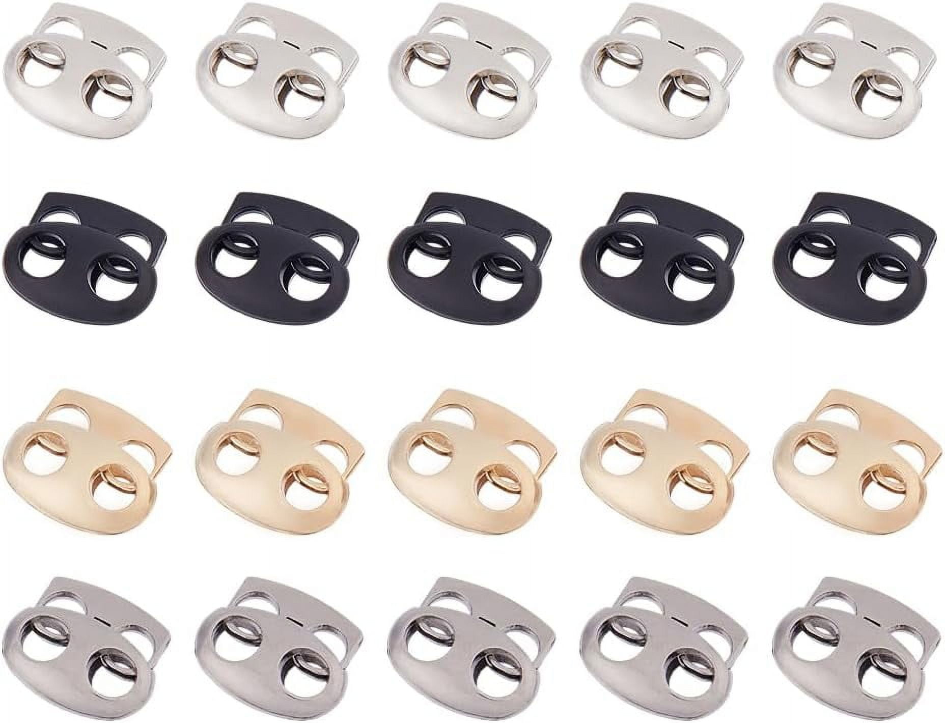 32Pcs 4 Colors Alloy Spring Cord Lock End Toggle Elastic Toggle ...