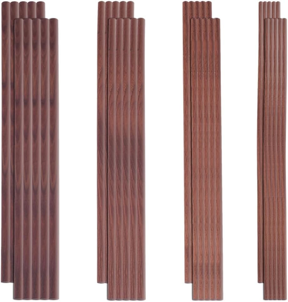 32Pcs 4 Size Walnut Dowel Rods 6 Inch Long Dowel Rods Wood Sticks 2.7/4 ...