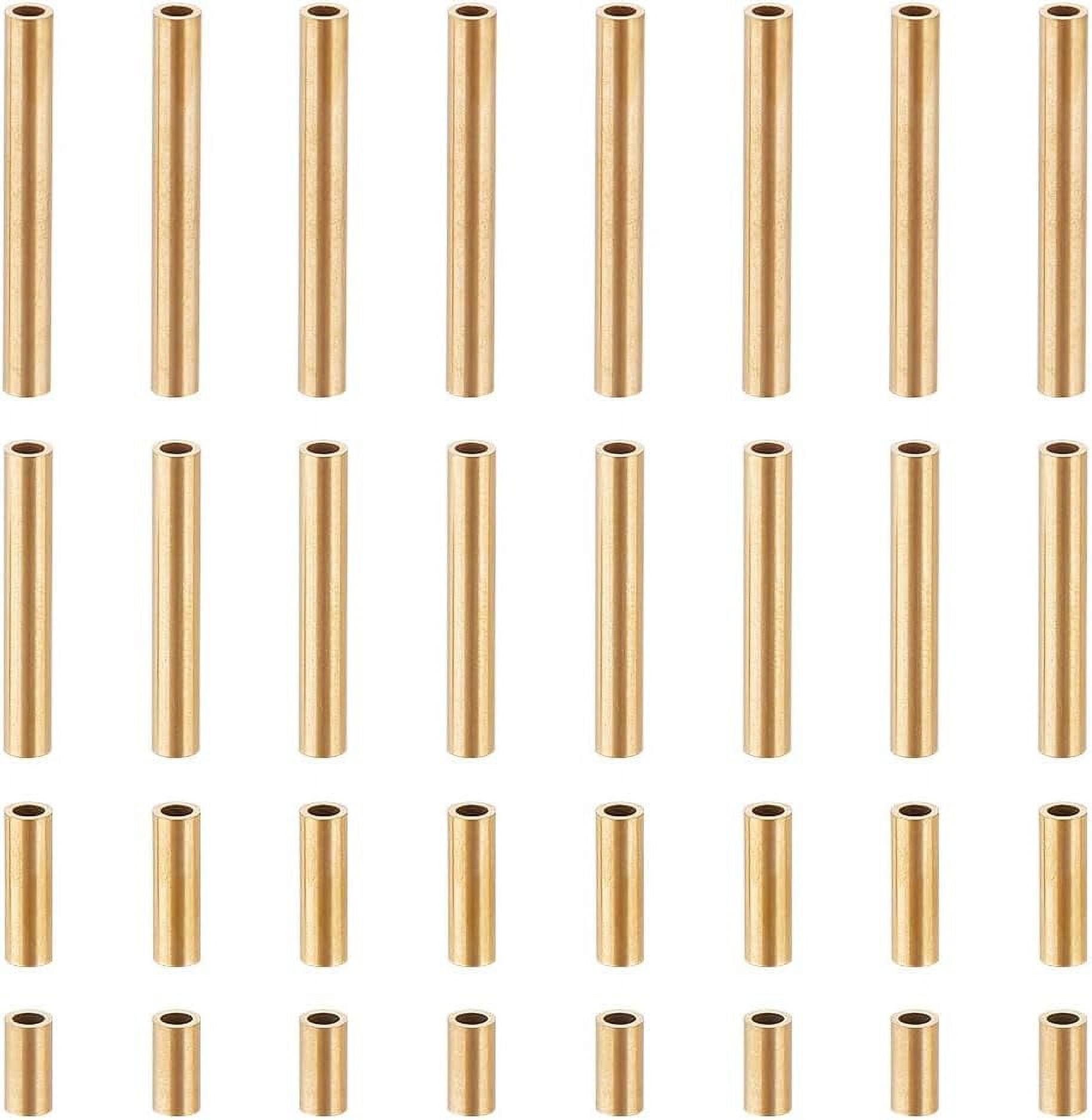 32Pcs 4 Sizes Ion Plating(IP) 304 Stainless Steel Tube Beads Golden ...