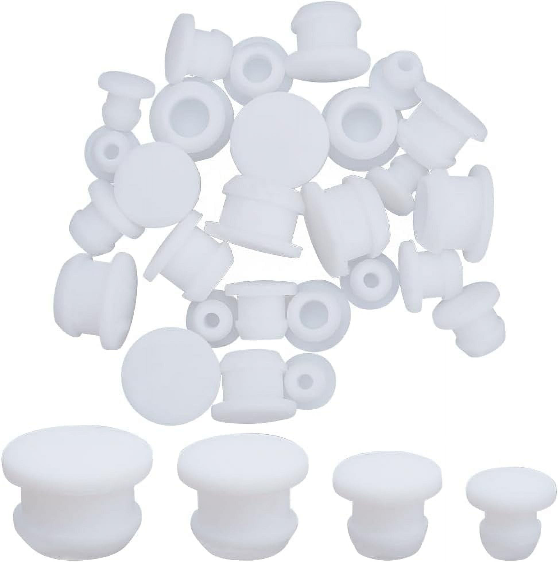 32Pcs 4 Sizes Reusable Silicone Salt and Pepper Corks 0.2"to 0.43" Salt ...