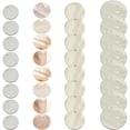 32Pcs 4 Style Natural Shell Pendants Flat Round Mixed Color 8pcs/style ...