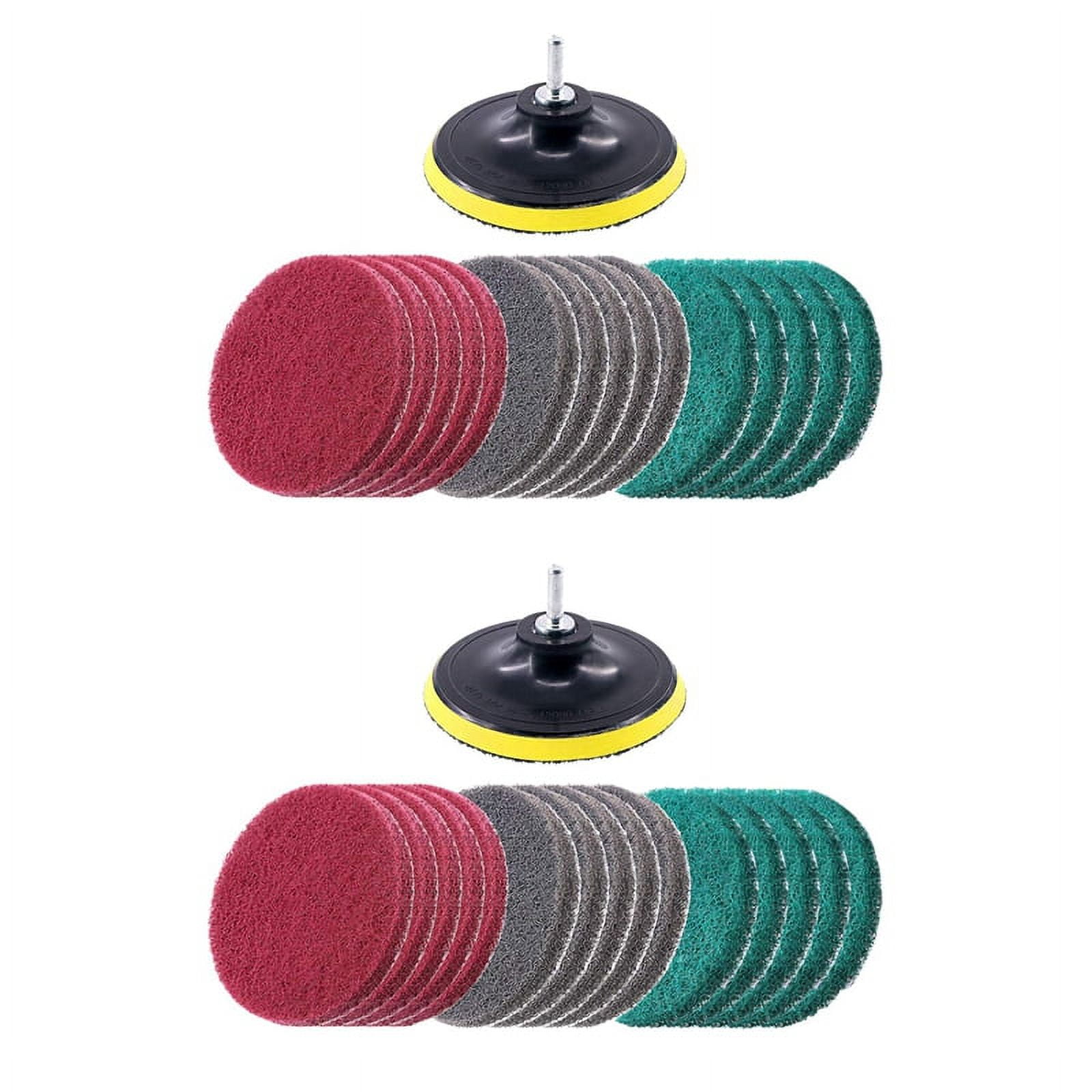 32Pcs 5Inch 3 Different Color Scrubbing Pads Drill Powered Brush Tile ...