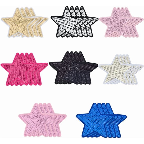 32Pcs 8 Colors Computerized Embroidery Cloth Self Adhesive Patches ...