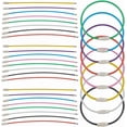 32Pcs 8 Colors Heavy Duty Stainless Steel Wire Cable Keychains Mixed ...