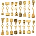 32Pcs 8 Styles Alloy Cord Ends with Lobster Claw Clasps Mixed Shapes ...
