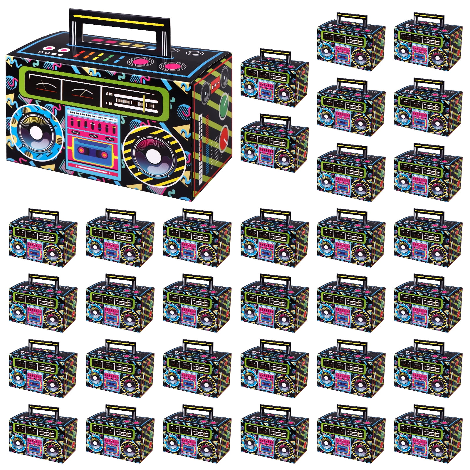 32Pcs 80s 90s Novelty Boom Favor Boxes 1980s Party Favor Treat Boxes ...