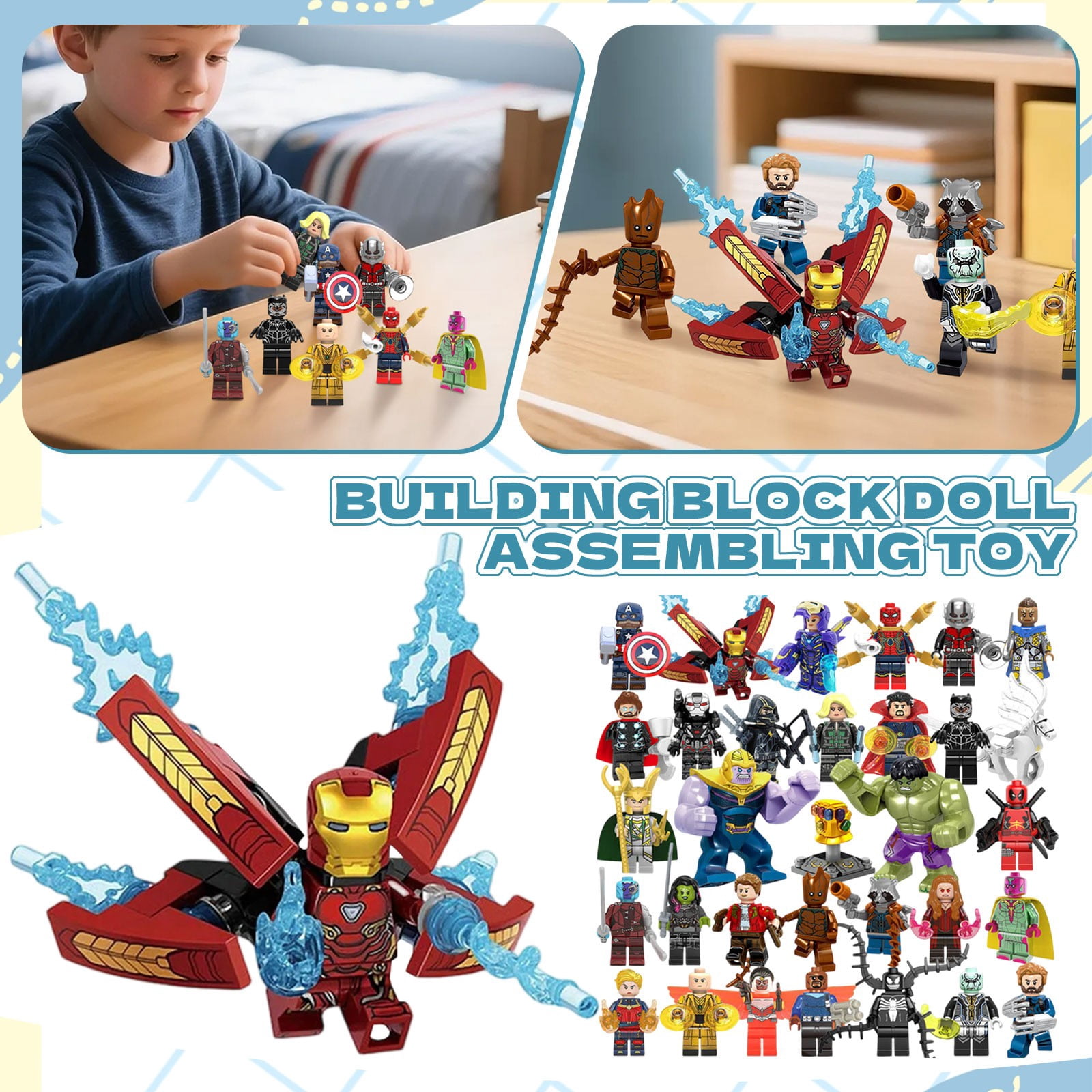 32Pcs All Series Characters Superhero Mini Character Models ...