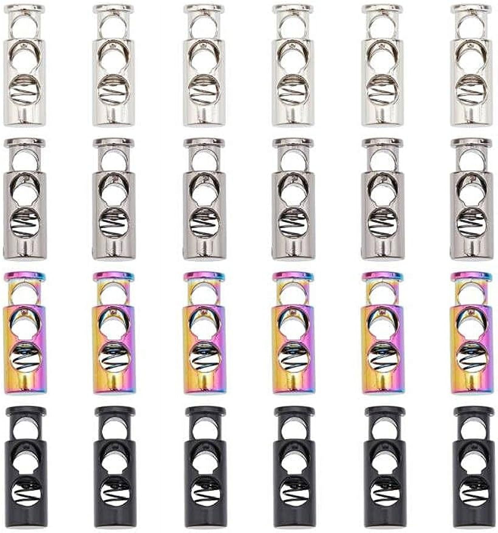 32Pcs Alloy Spring Cord Locks Set Double 5mm Holes Spring Stop Toggle ...