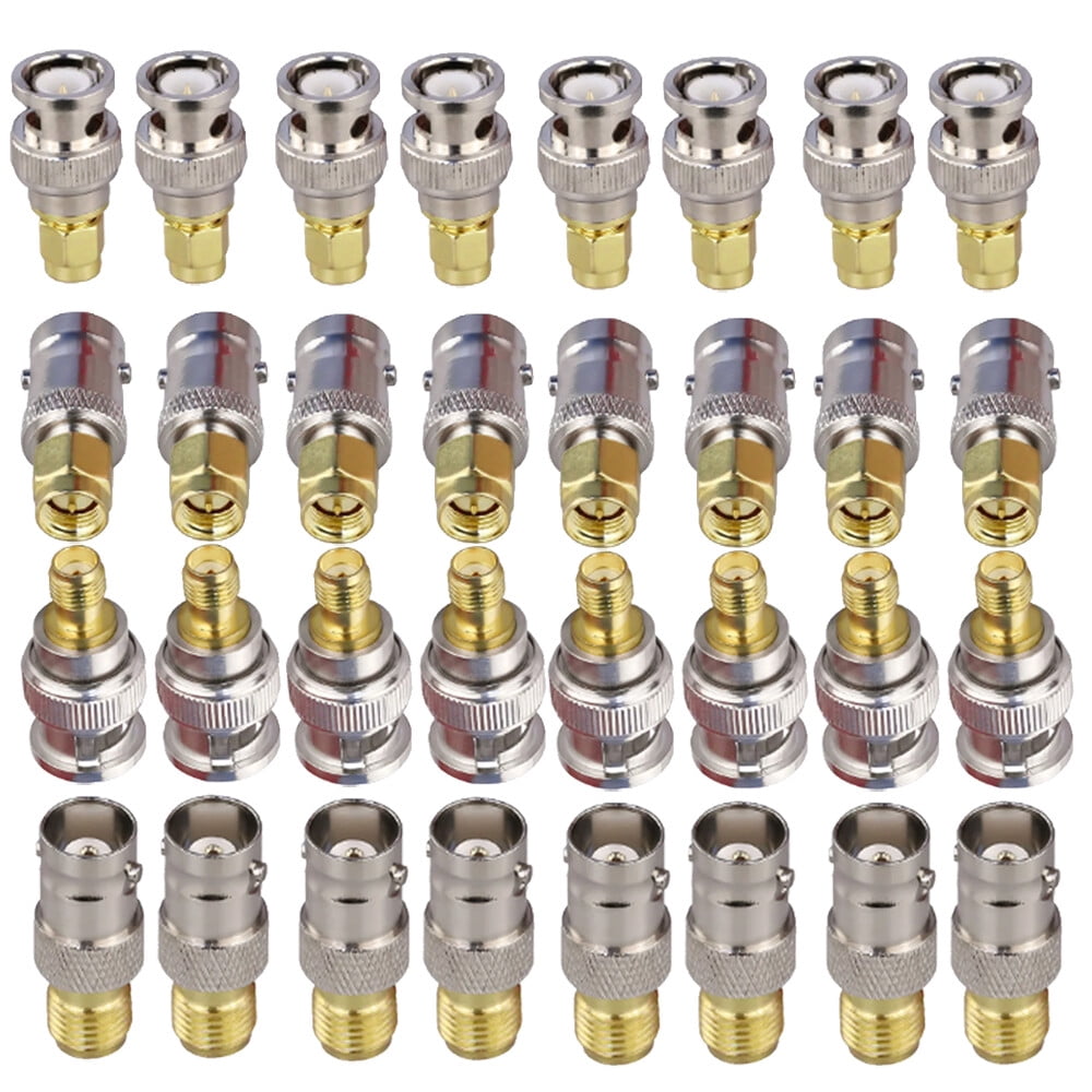 32Pcs BNC to SMA Type Male Female RF Connector Adapter Test Converter ...