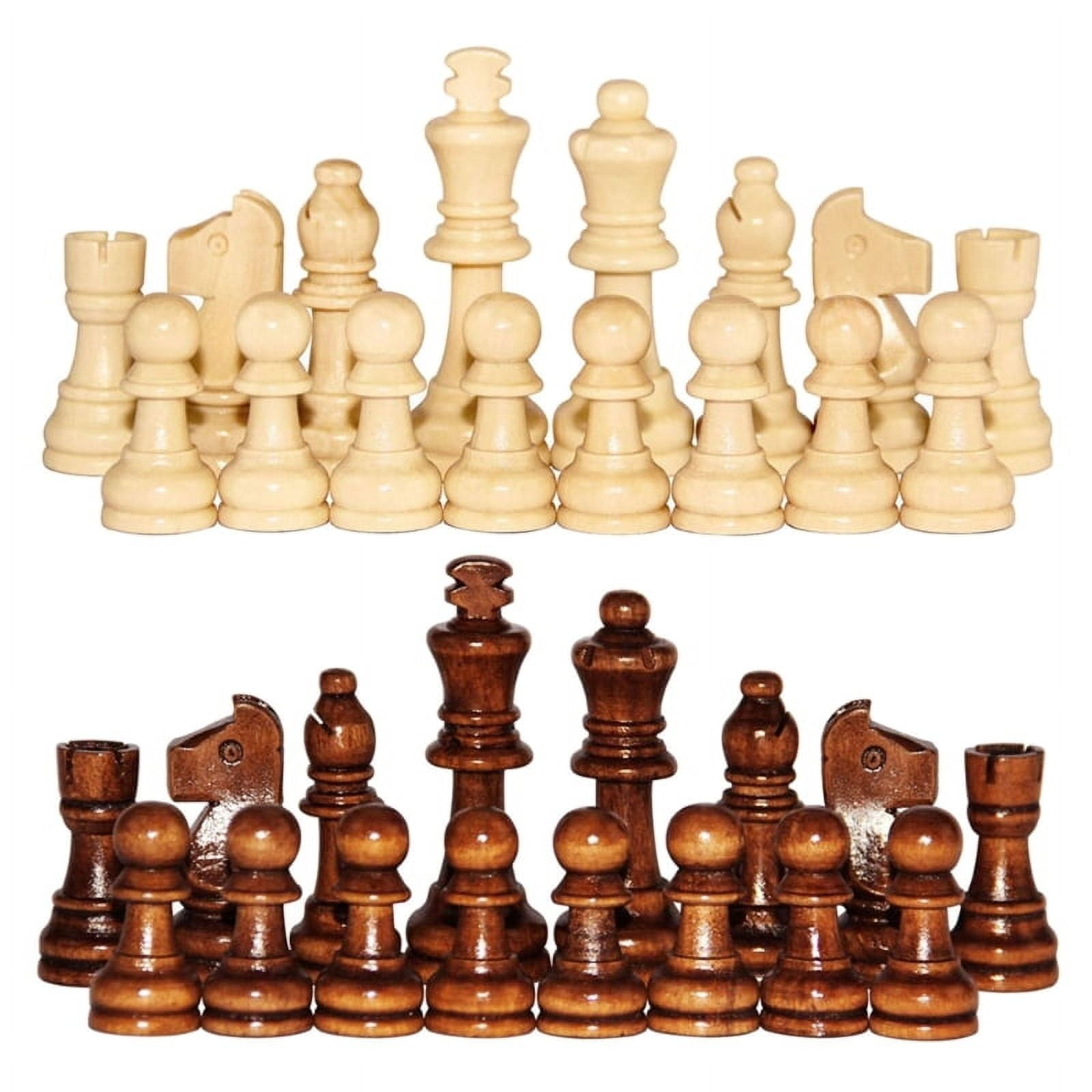 32Pcs Chess Pieces with No Board, Portable Chess Pieces Tournament ...