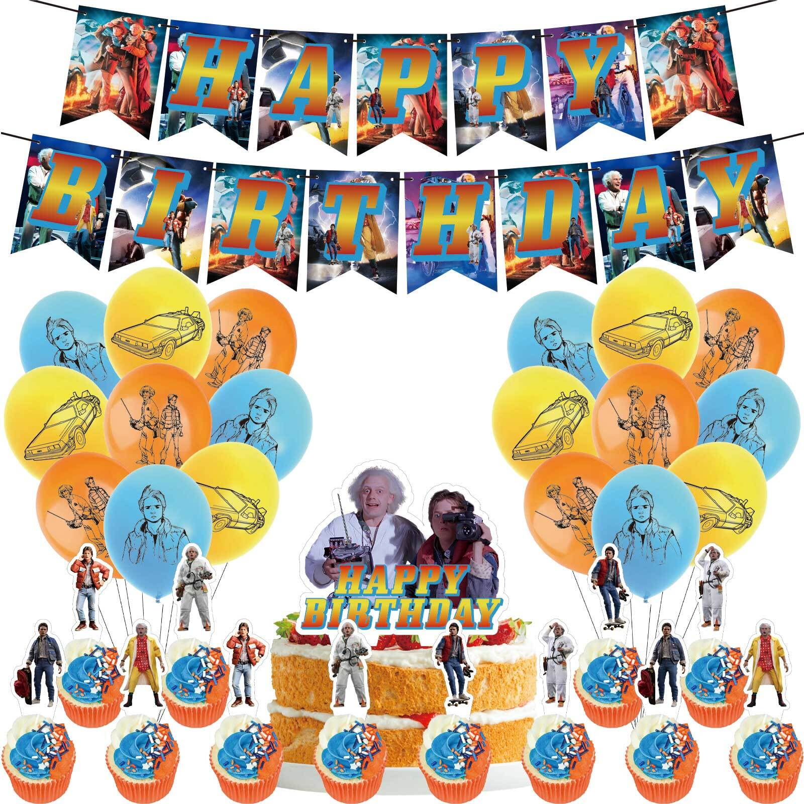 32Pcs For Back To The Future Party Decoration Kit – Includes Banner, 18 ...