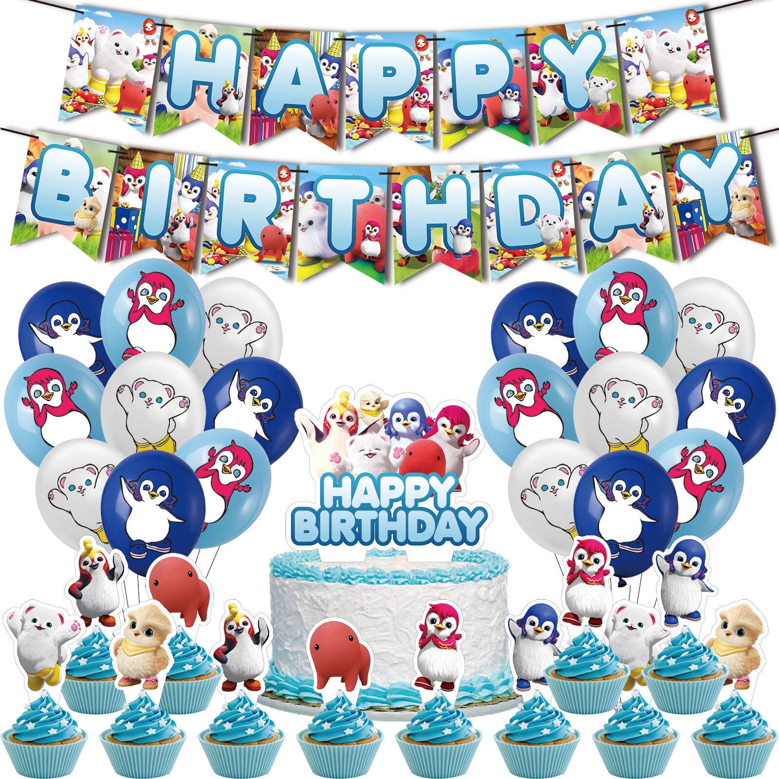 32Pcs For Badanamu Party Decoration Kit – Includes Banner, 18 Balloons ...