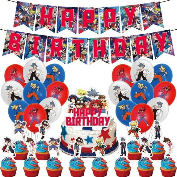 32Pcs For Beyblade Party Decoration Kit – Includes Banner, 18 Balloons ...