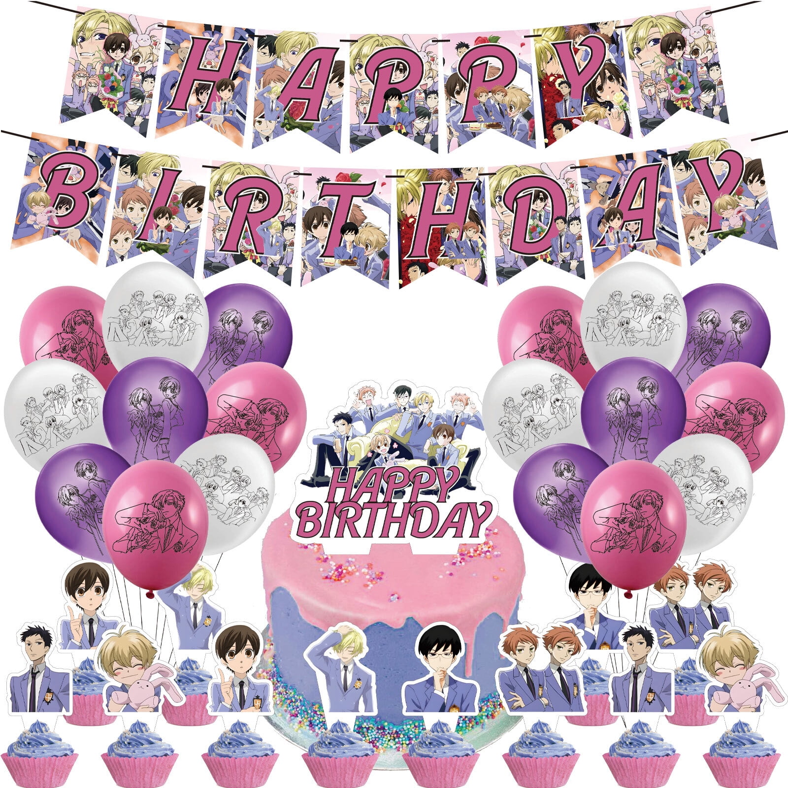 32Pcs For Ouran High School Host Club Party Decoration Kit – Includes ...