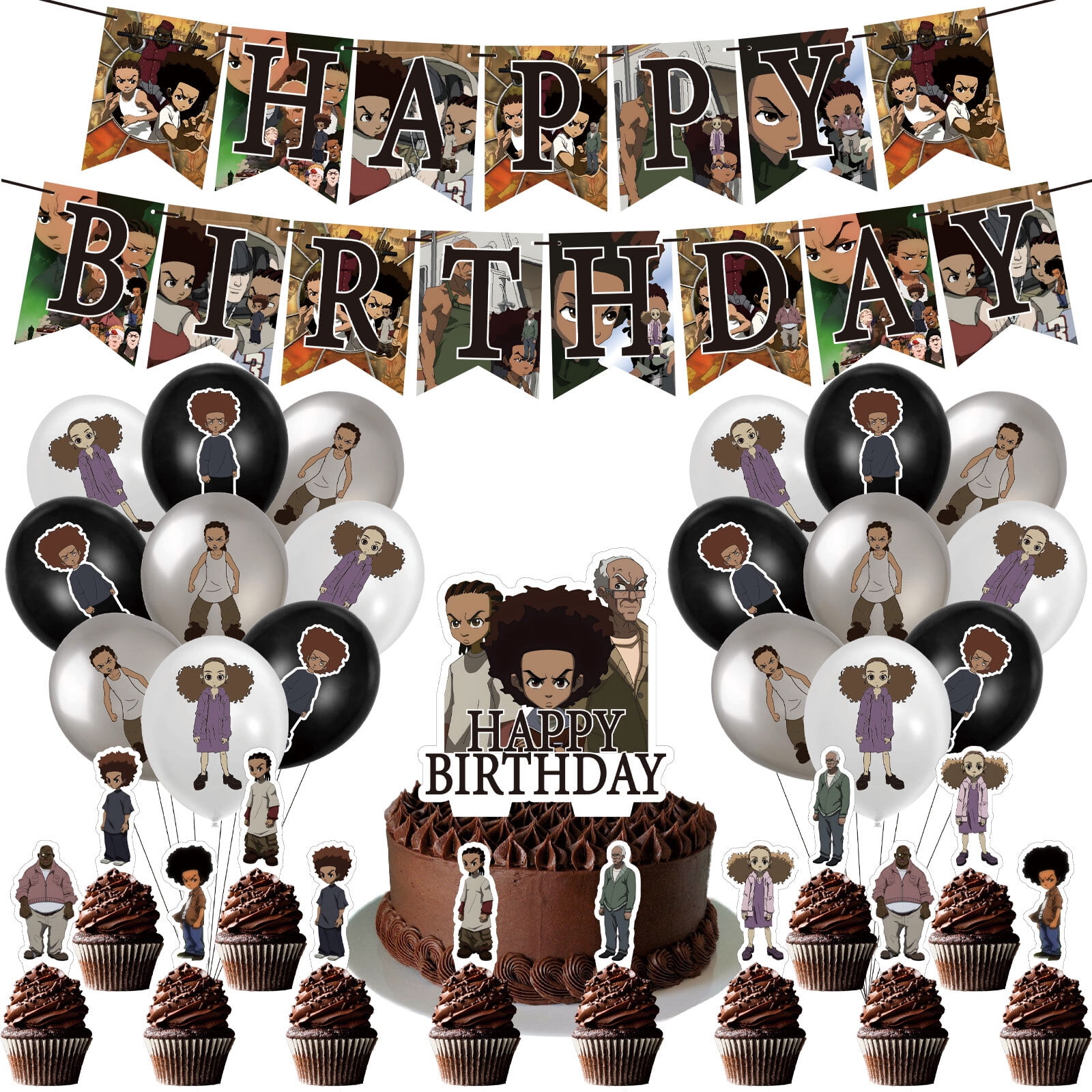 32Pcs For The Boondocks Party Decoration Kit – Includes Banner, 18 ...