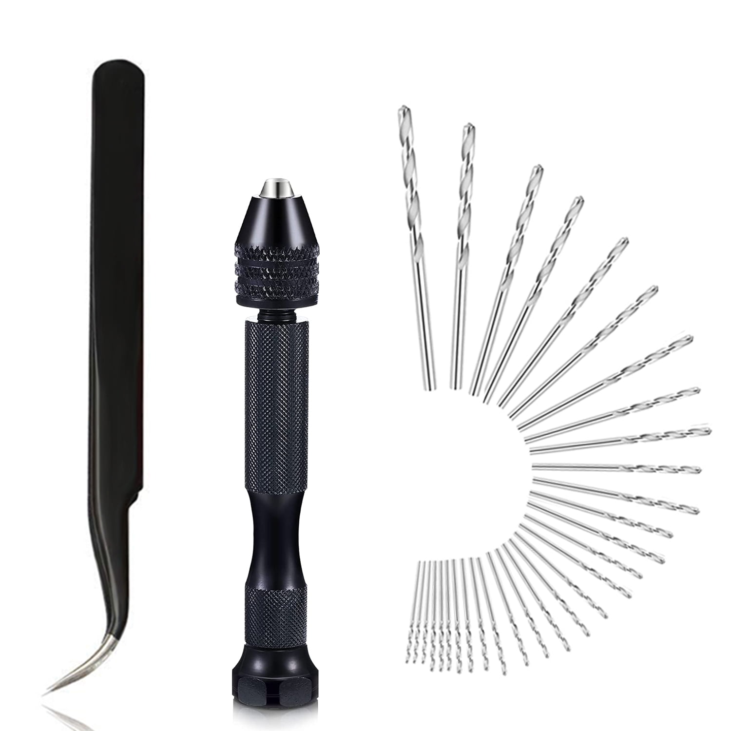 32Pcs Hand Drill Bits Set, Pin Vise Hand Drill, 30Pcs Micro Twist Drill ...
