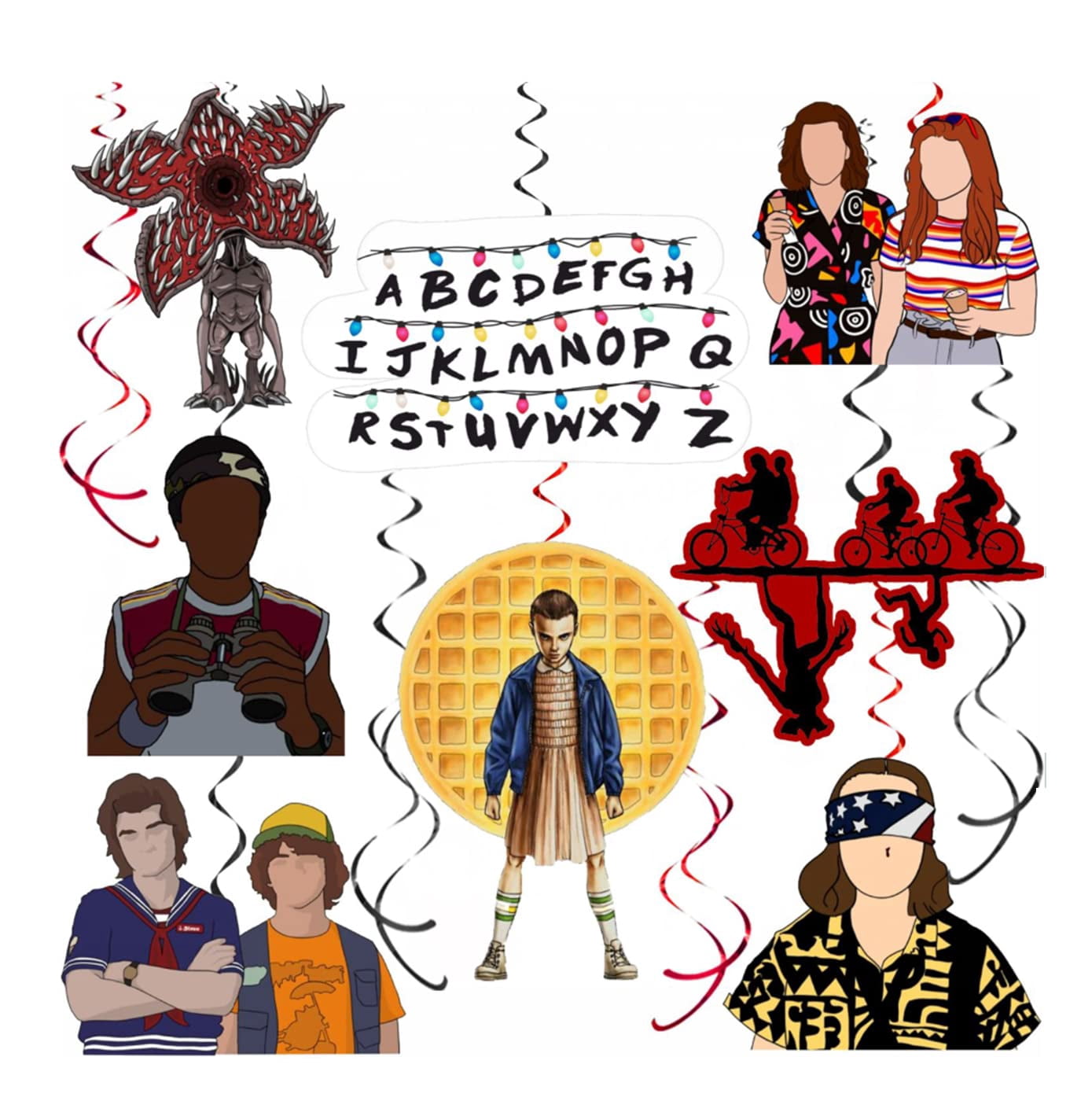 32Pcs Horror Movie Themes Birthday Party Supplies Hanging Swirls,Horror ...