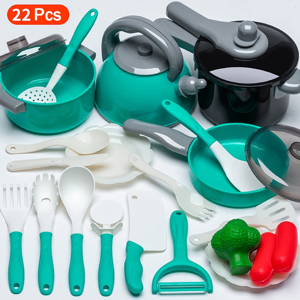 32Pcs Walmart Kids Kitchen Playset, Pretend Cooking Toy Set for Boys ...