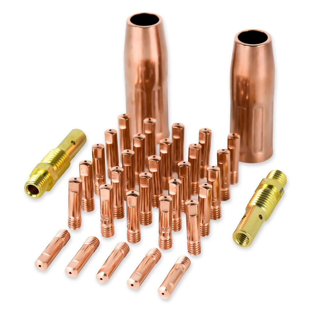 32Pcs Mig Welder Accessories Kit for Lincoln Contact Tip Consumables ...