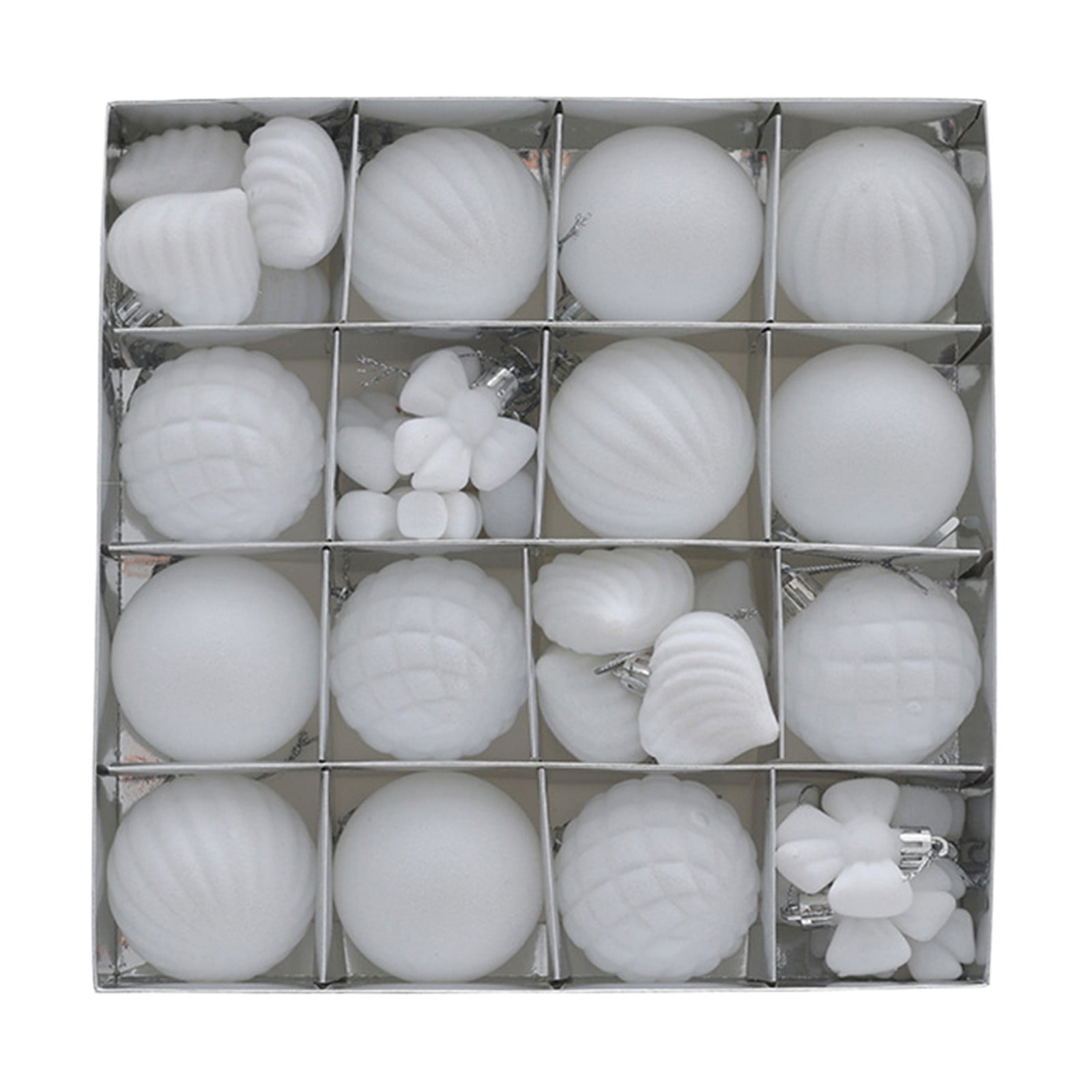 32Pcs Pink Velvet Christmas Ornaments Set, Assorted Flocked ...
