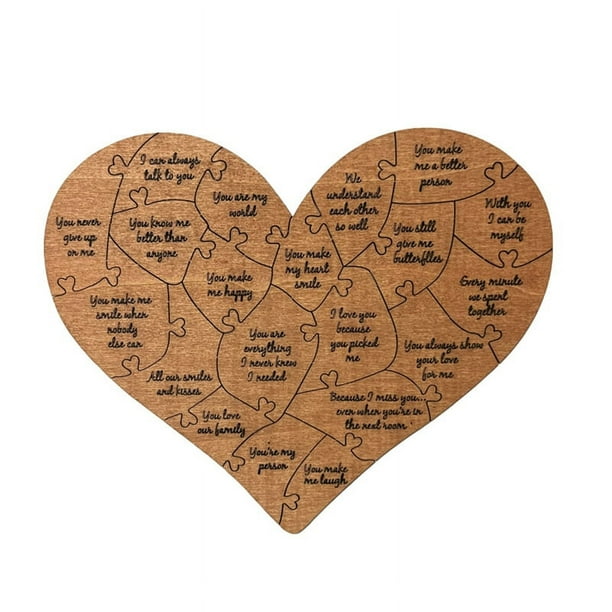 32Pcs Reasons Why Love You Wooden Heart Puzzle, Anniversary Love Puzzle ... 32Pcs Reasons Why Love You Wooden Heart Puzzle, Anniversary Love Puzzle ...
