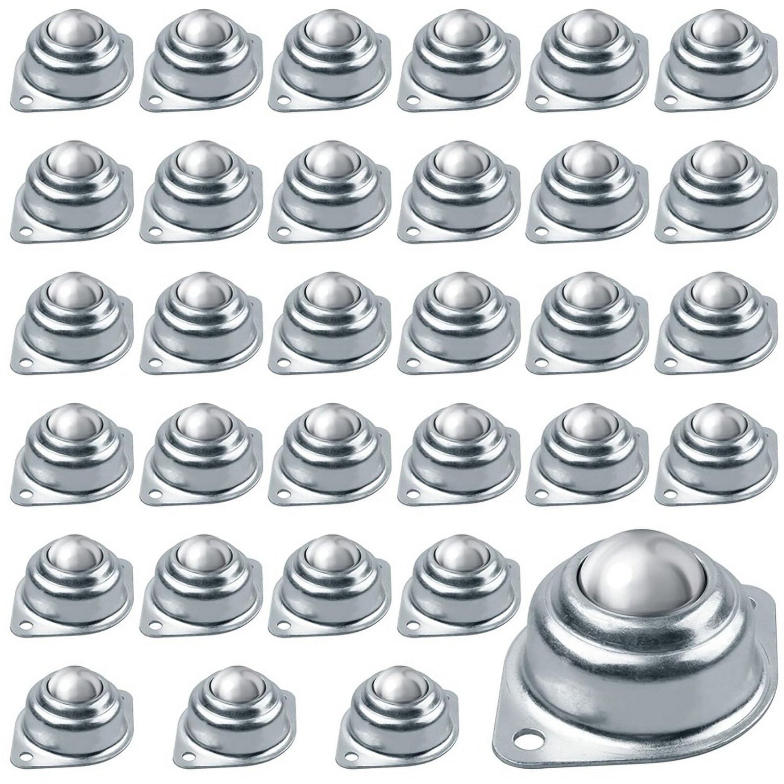 32Pcs Roller Ball Transfer Bearing, 1 Inch Carbon Steel Ball Casters ...