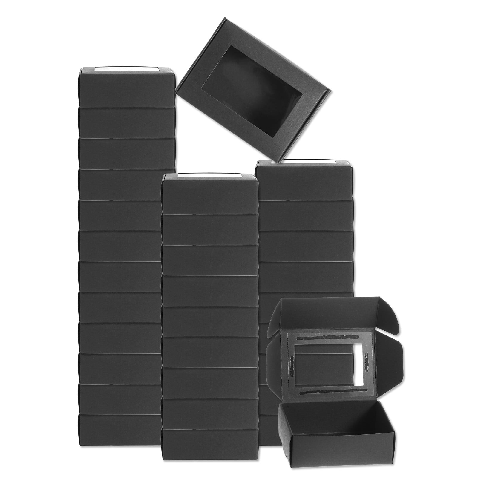 32Pcs Soap Packaging Boxes 2.4x3.3x1.2 Inch Kraft Soap Box with Window ...