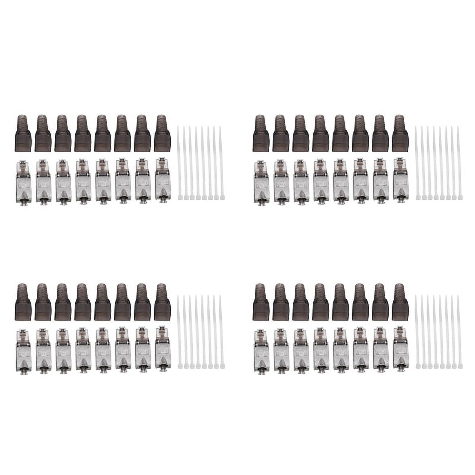 32Pcs Tool-Free Shielded RJ45 Cat 7 Termination Plug Cat7 Plug / Cat7 ...