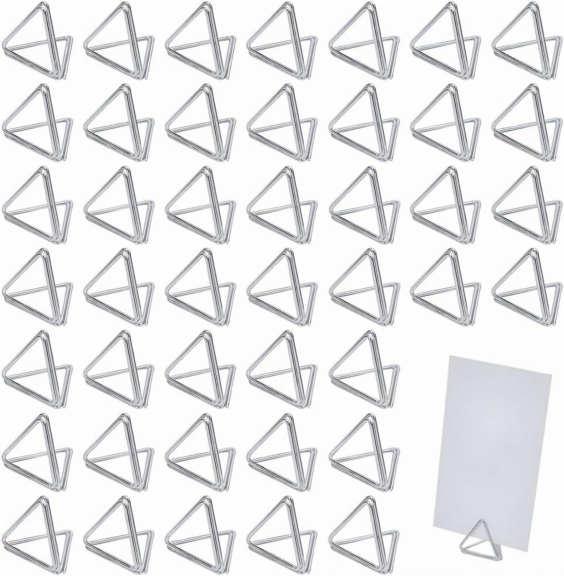 32Pcs Triangle Place Card Holder Table Number Holders Metal Iron Small ...