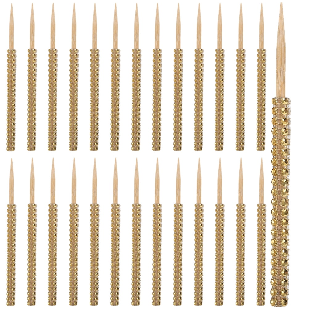 32Pcs Wooden Candy Sticks Multi-function Cake Sticks Decorative ...