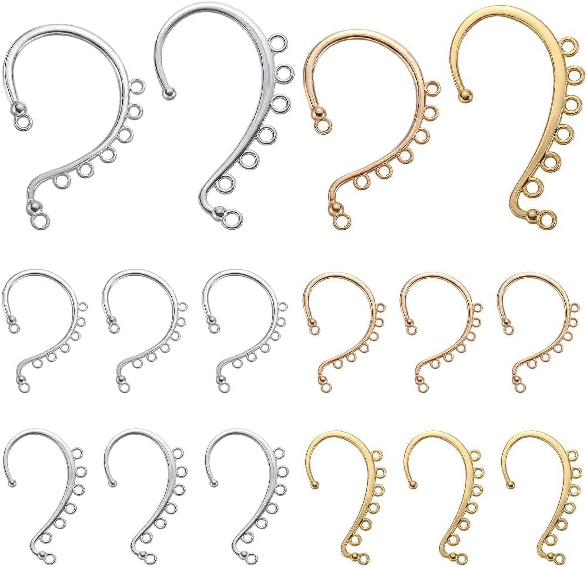 32Pcs Wrap Around Ear Cuffs Non Piercing Wraps Ears Cuff Golden Silver ...