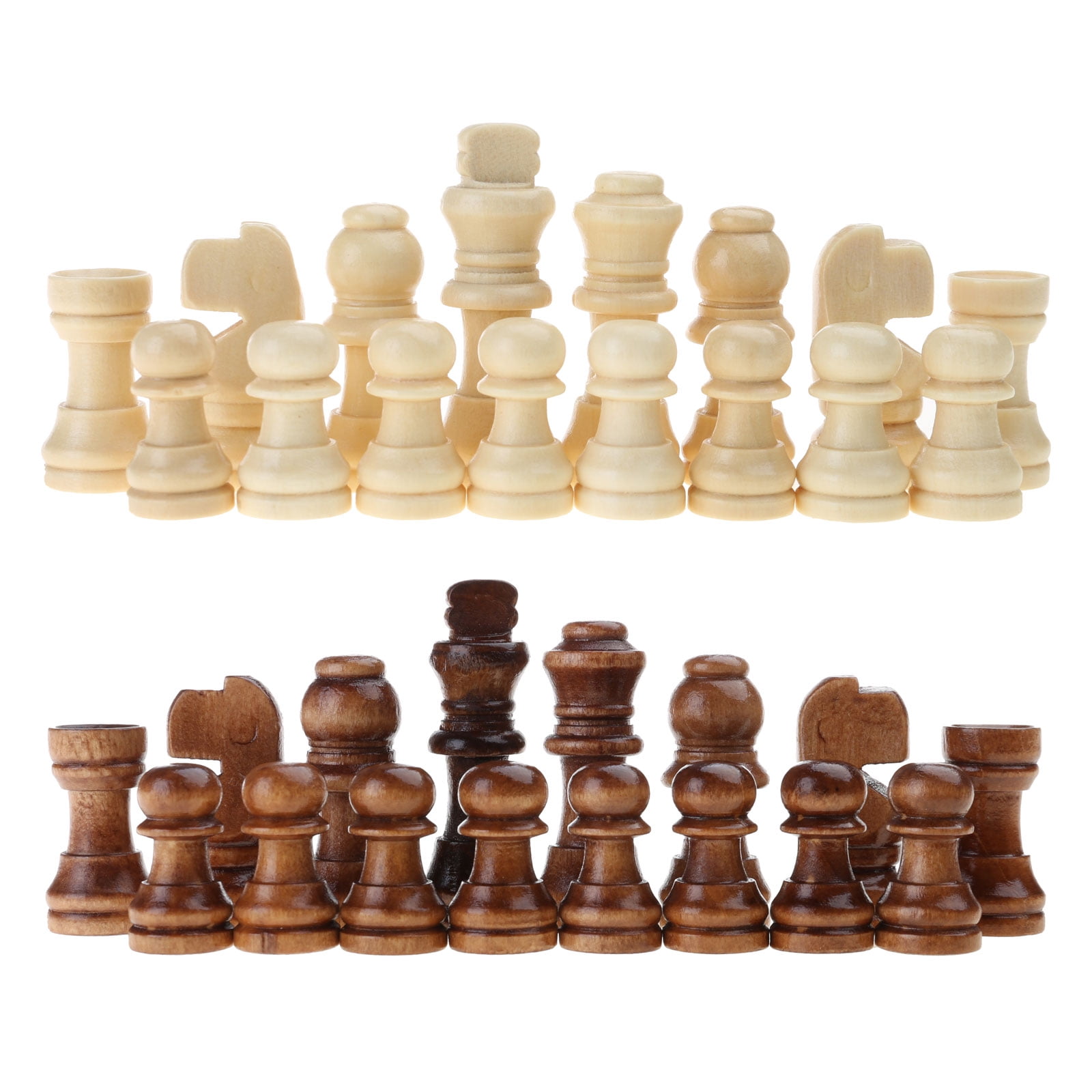 32Pcs/lot Wooden International Chess Pieces with No Board, Portable ...