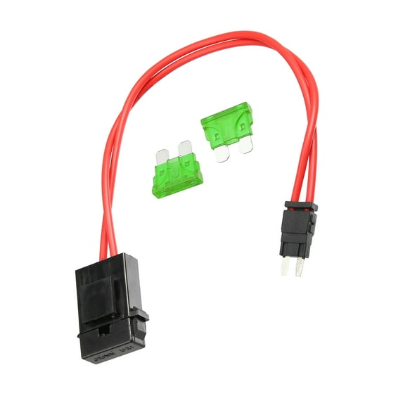 32V Mini Fuse Adapter Tap Fuse Kit with 2pcs 30A Blade Style Fuses for ...