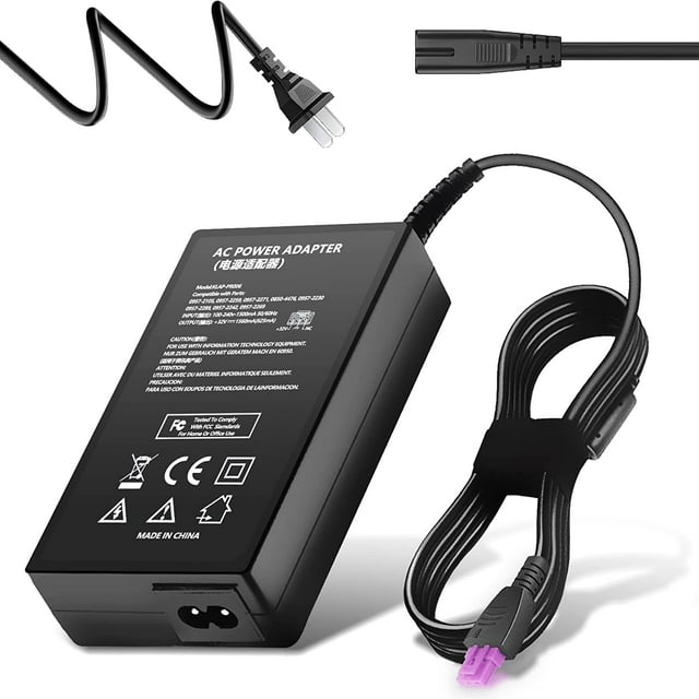 NATNO Universal Plug Charger, 32V Printer Power Cord for HP Officejet ...