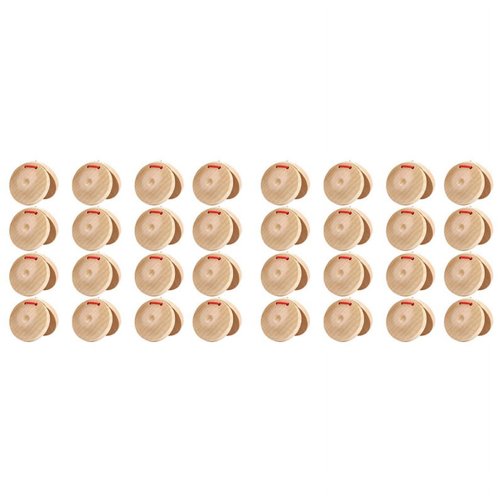 32X Musical Castanets Instrument Wooden Finger Castanets Percussion ...