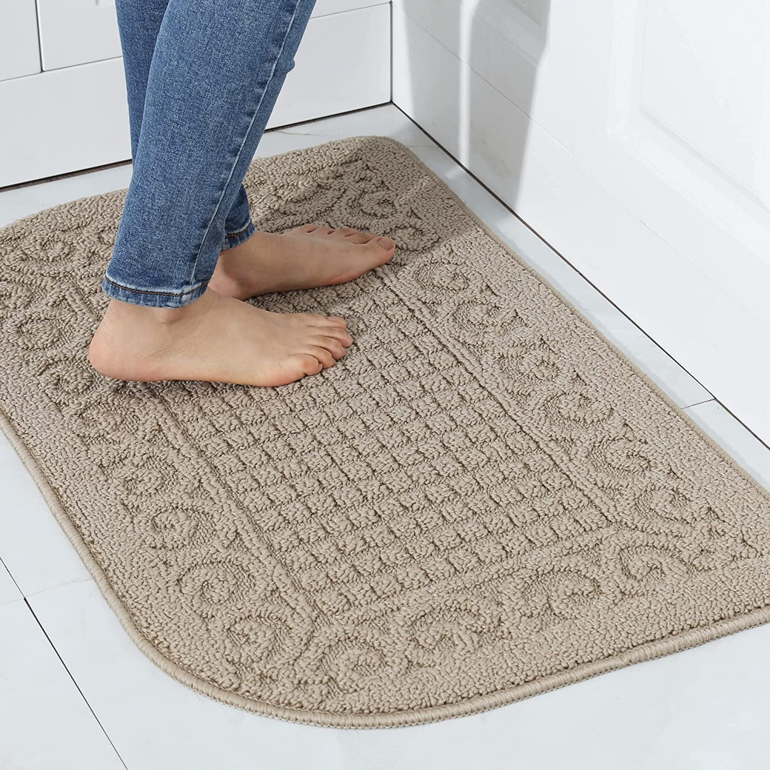 32X20 Inch Anti Fatigue Kitchen Rug Mats are Made of 100% Polypropylene ...