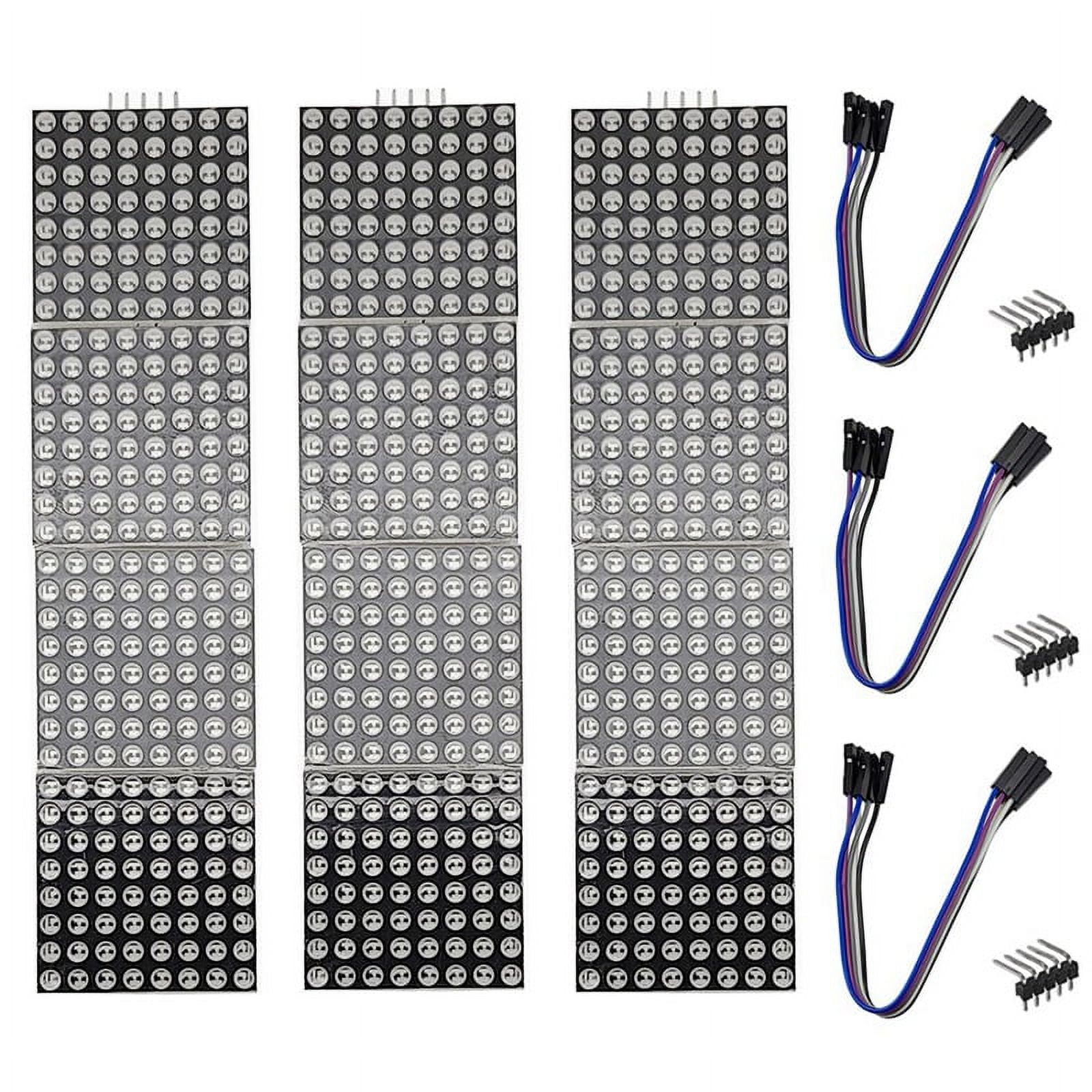 32X8 Dot Matrix LED Display Module 4 in 1 Common Cathode MCU Control ...