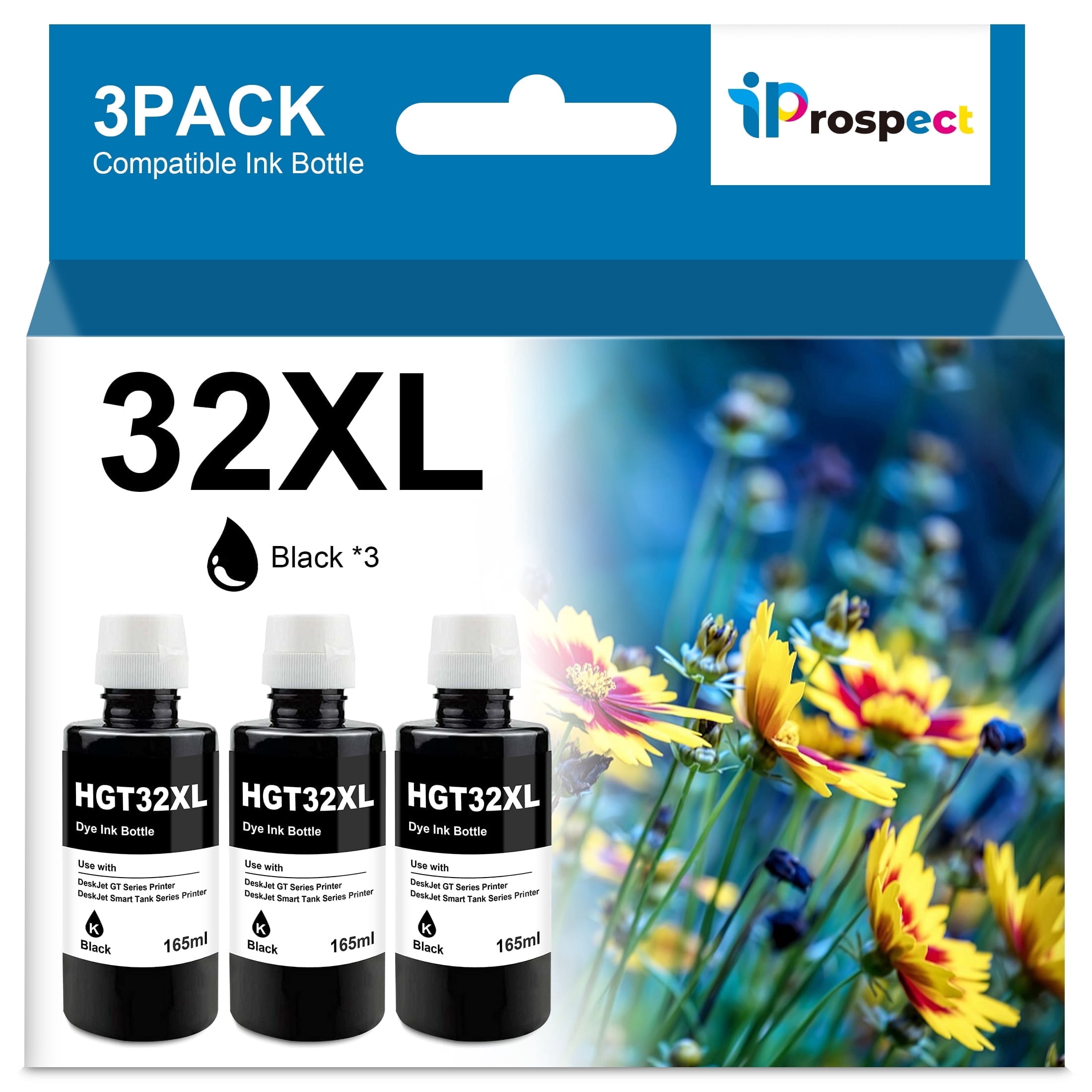 32XL Black Ink Bottle Set Compatible Replacement for HP Smart Tank ...