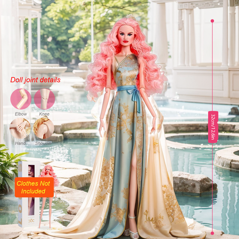 32cm/12.6in Realistic Collectible BJD MJD Supermodel Doll - 12-Joint Poseable Action Figure Toy ...