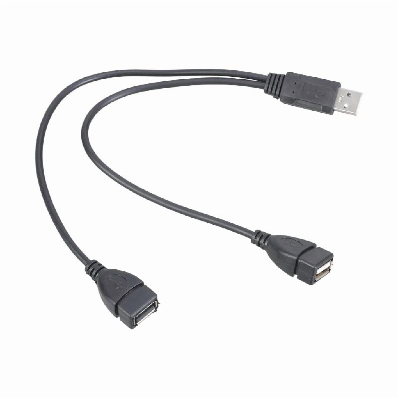 32cm USB 2.0 Adapter Cable 1 Male to 2 Female Y Splitter Charger Cord ...