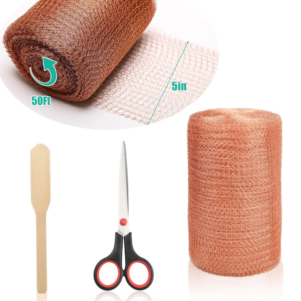 32ft Copper Mesh Roll with Stainless Steel Reinforcement, Industrial ...
